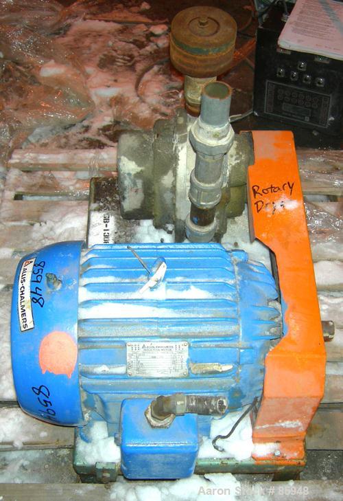 Used Fuller High Pressure Vertical Rotary Positive Displacement Blowe