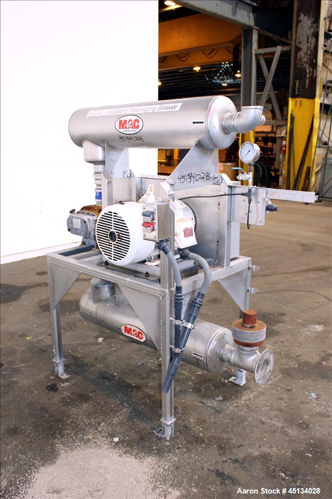 Used MAC Equipment Vacuum Loading System Consisting Of: (1) Sutorbilt