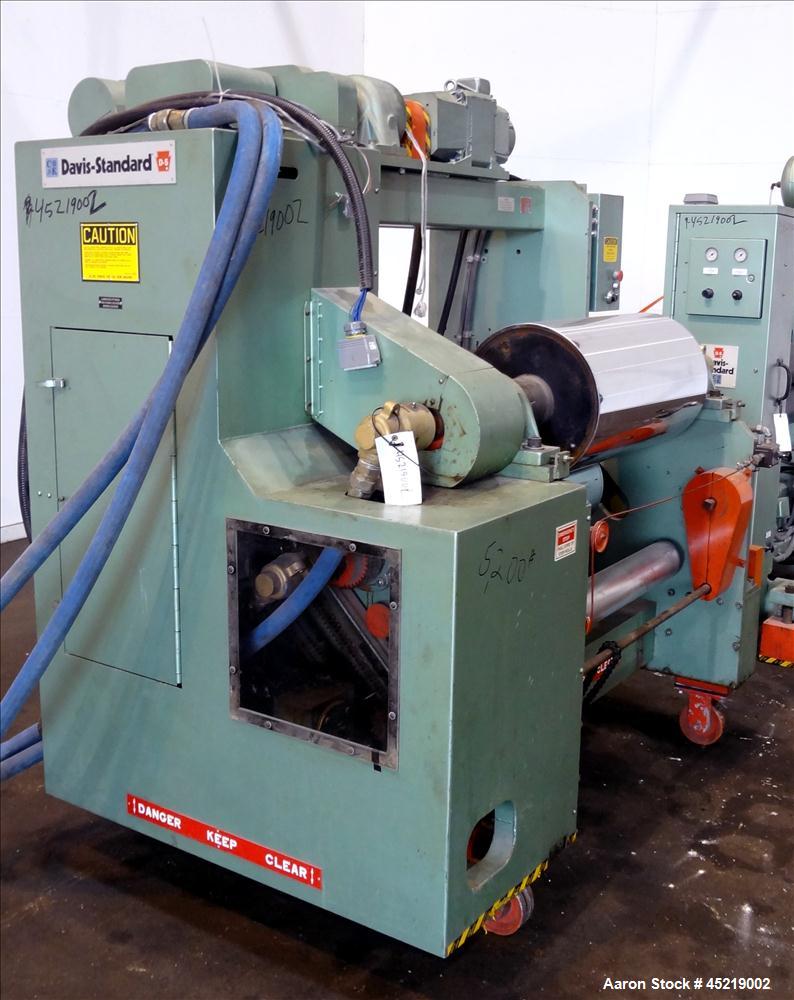 Used Davis Standard (2) Roll Casting Stand. (2) Approximate 18" Diame