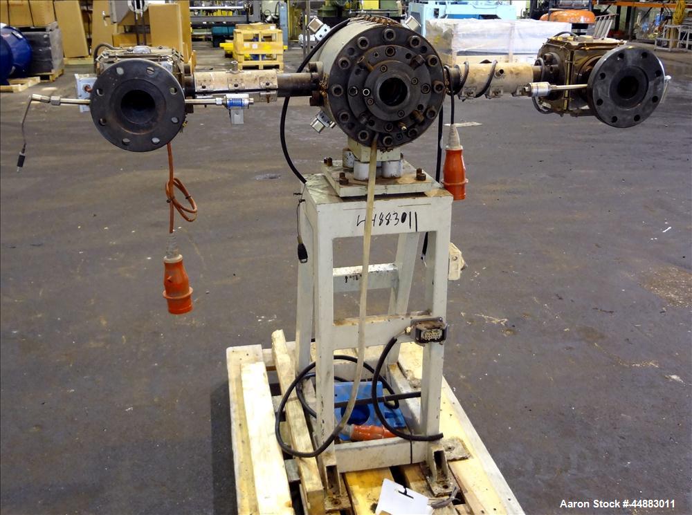 Used Co-Extrusion Line Dual Die Block. Last used with a 75mm and 60mm