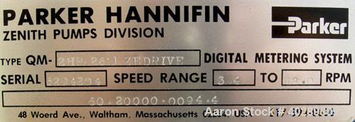 Used Zenith Gear Pump, carbon steel. Driven by a 2 hp, 180 volt DC ge