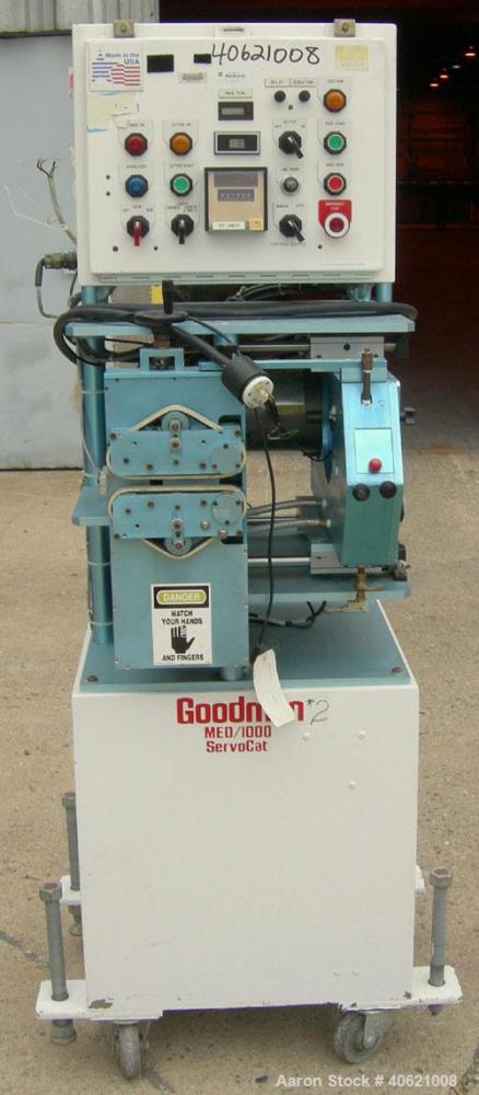 Used Goodman Traveling Fly Knife Cutter, model Med/1000, Vac-O-Torq d