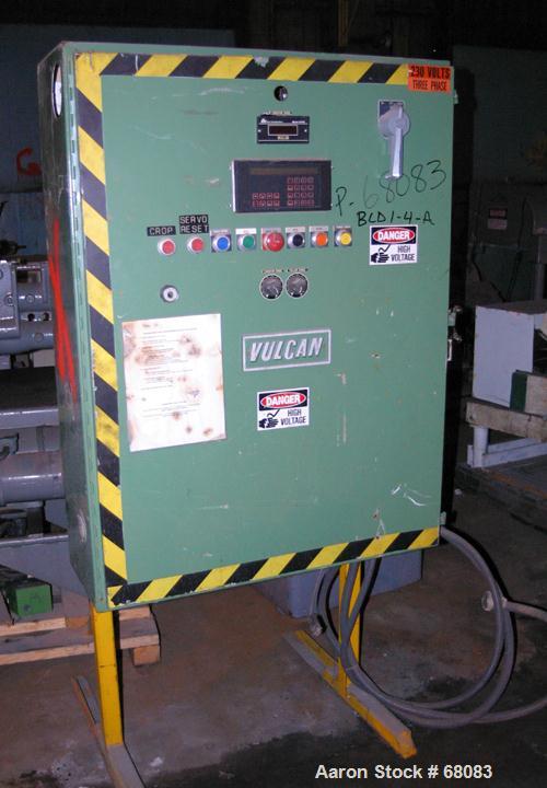 Used Vulcan Cutter/Puller. (2) 3" Wide x 14" long rubber pull rolls.