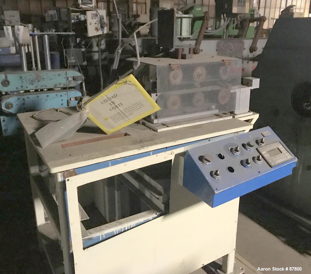 Used Lorik Belt Puller. (2) Pneumatically adjustable rubber belts, 3"