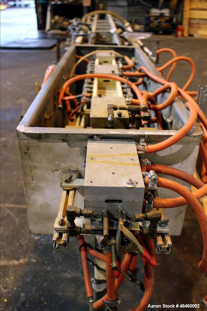 Used Vacuum Calibration Tank. 2 Section trough, 120" long x 6" wide x