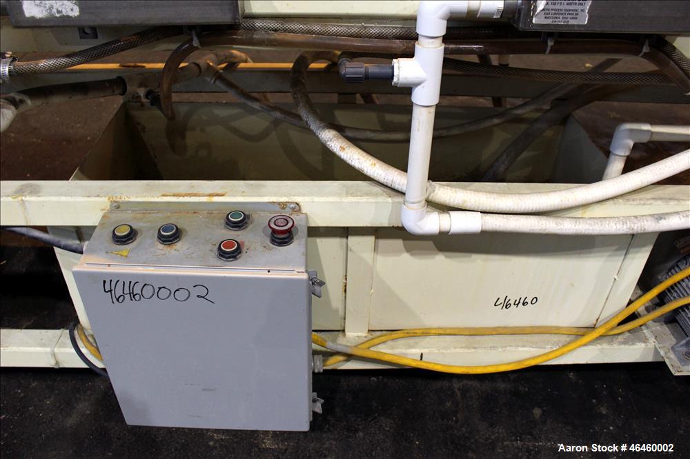 Used Vacuum Calibration Tank. 2 Section trough, 120" long x 6" wide x