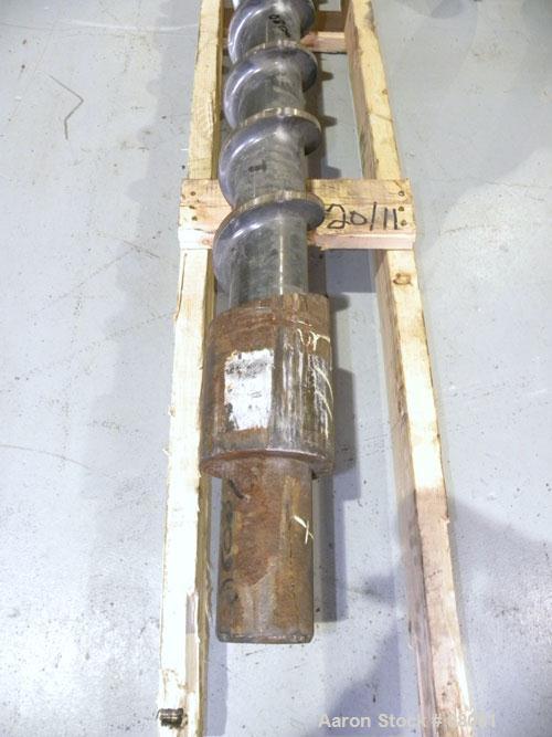 Used NRM 5" Single Shank Extruder Screw, Approximate 30:1 L/D ratio.