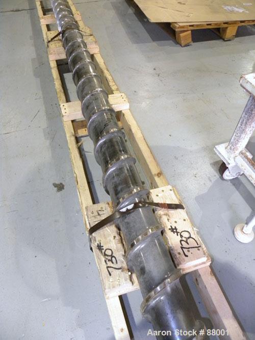 Used NRM 5" Single Shank Extruder Screw, Approximate 30:1 L/D ratio.