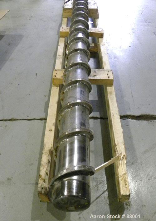 Used NRM 5" Single Shank Extruder Screw, Approximate 30:1 L/D ratio.