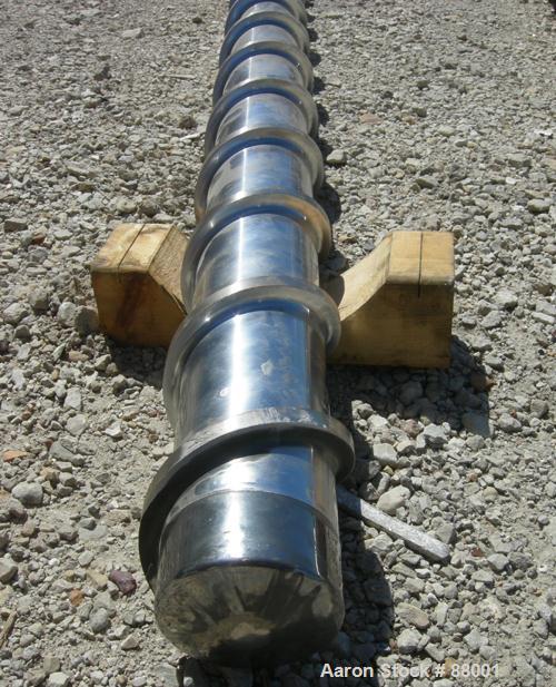 Used- NRM 5" Single Shank Extruder Screw, Approxi