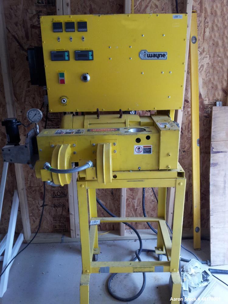 Used Wayne Machine & Die 1” Single Screw Extruder, Model Table Top. A