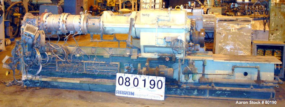 Used Berstorff 75mm Twin Screw Extruder, Model ZE75A. 16:1 L/D, 4 zon