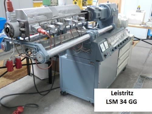 Used Leistritz LS 34 Twin Screw Extruder. Counter rotating. 1.18" (30