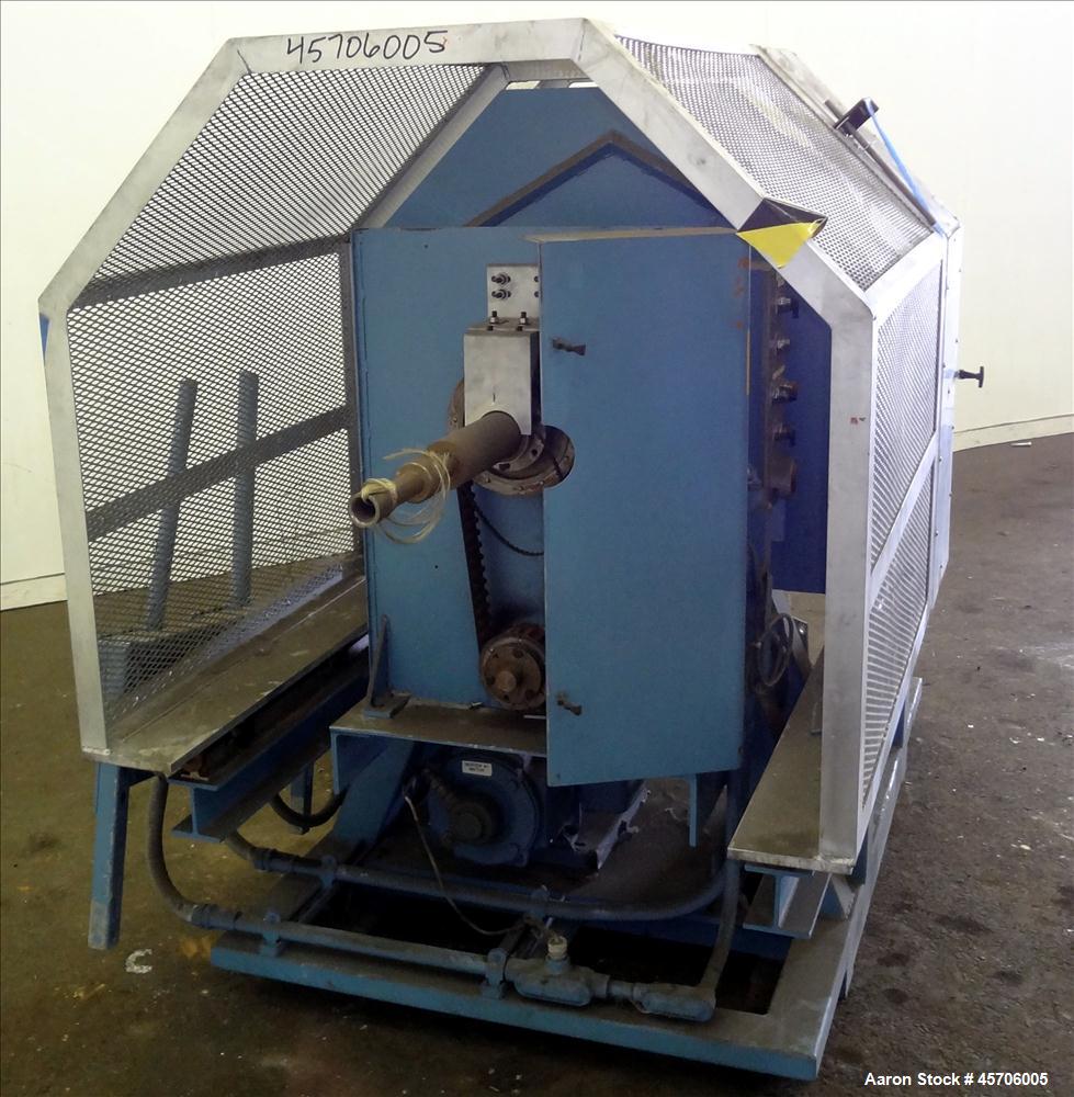 Used Hose Reinforcement Unwinder. (8) Rotating stations driven by a 5