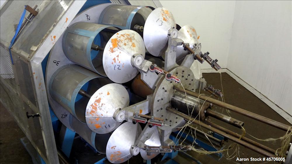 Used Hose Reinforcement Unwinder. (8) Rotating stations driven by a 5