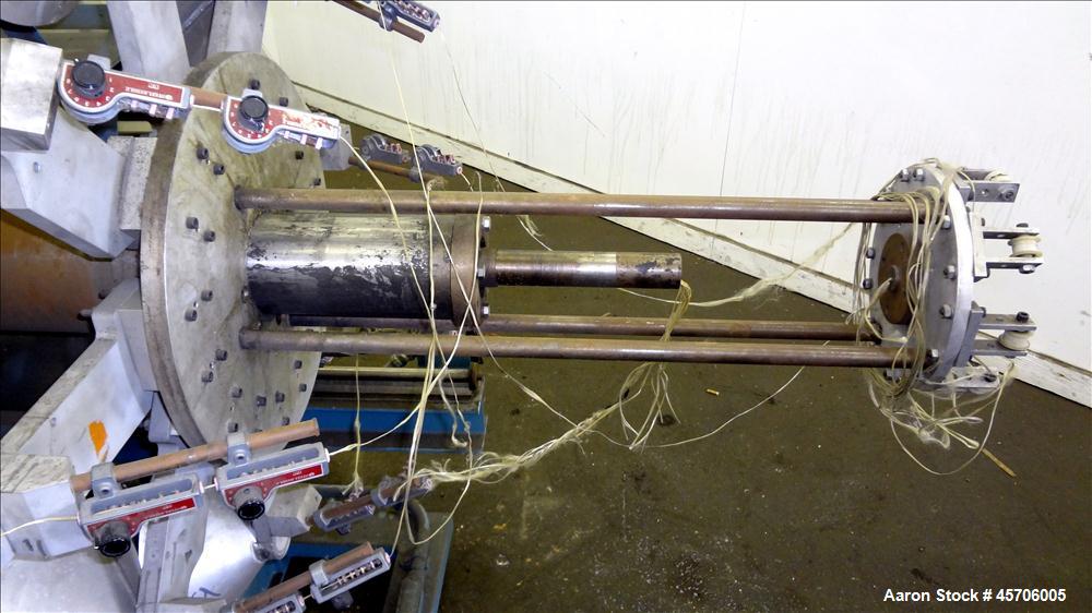 Used Hose Reinforcement Unwinder. (8) Rotating stations driven by a 5