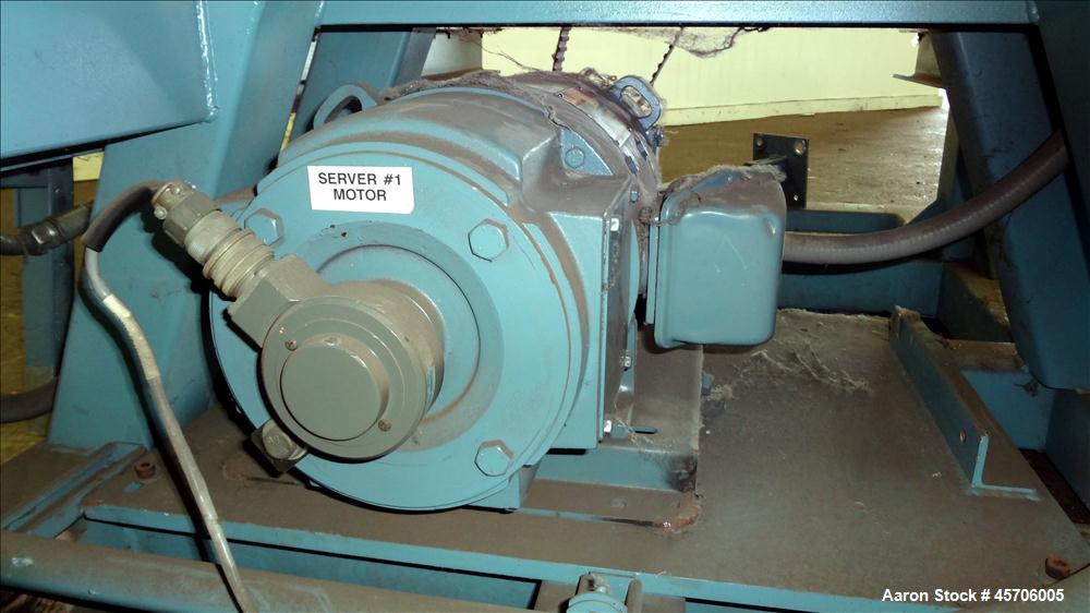 Used Hose Reinforcement Unwinder. (8) Rotating stations driven by a 5