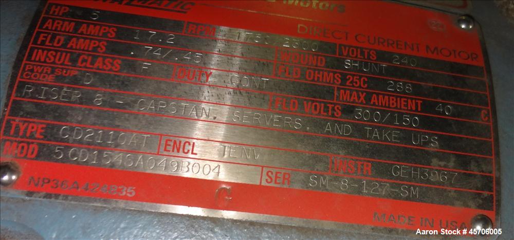 Used Hose Reinforcement Unwinder. (8) Rotating stations driven by a 5