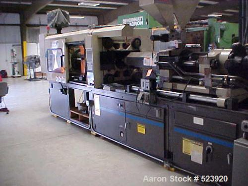 USED: 250 ton, 29 oz, Cincinnati injection molding machine, model VH2