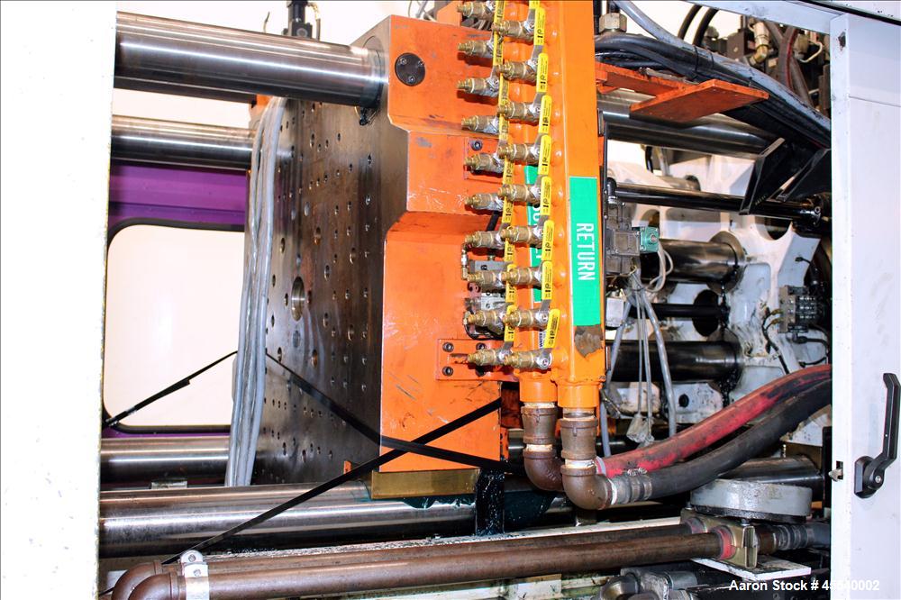 Used Husky Horizontal Injection Mold Machine, 300 Tons, Model SX300.
