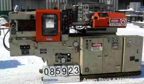 Used JSW Toggle Injection Molding Machine, Model J28SC, 30.86 Ton. Pl