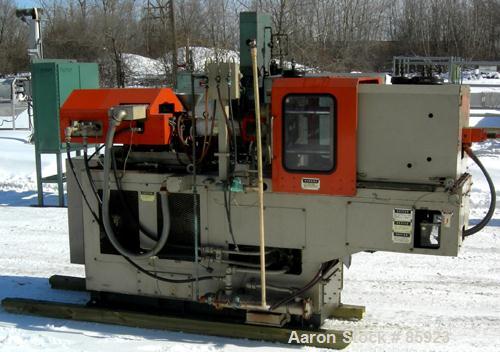 Used JSW Toggle Injection Molding Machine, Model J28SC, 30.86 Ton. Pl