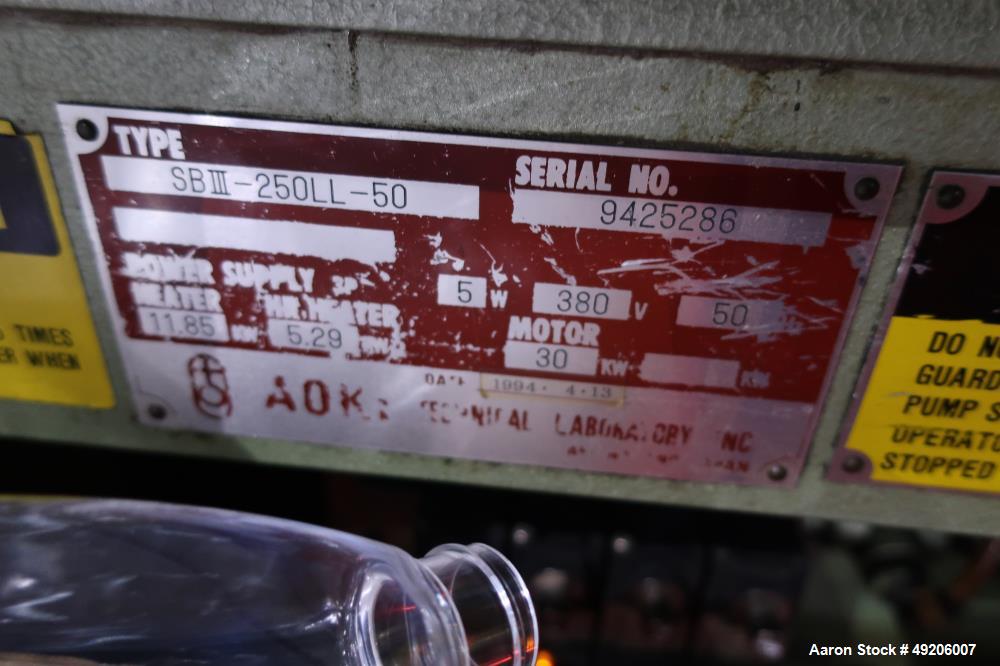 Used AOKI Technical Laboratory PET Injection Molding Machine, Type SB