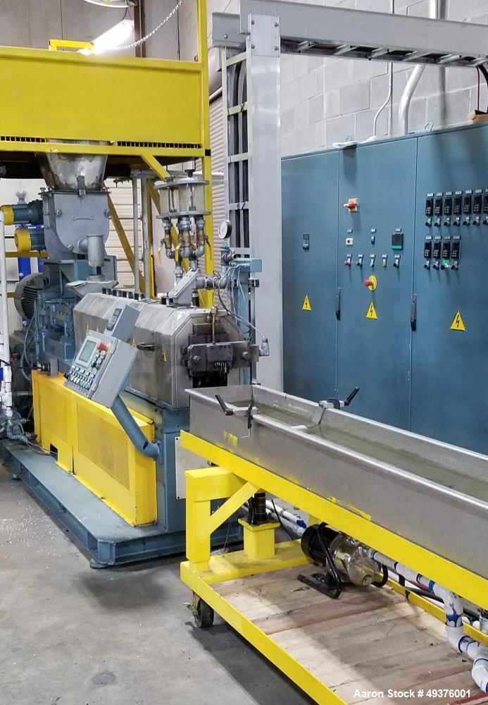Used Comac Twin Screw Pelletizing Line. Includes: Comac co- rotating