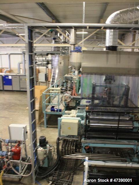 Used Barmag, PET Co-Extruder Sheeting Plant. Manufacturing 3 layer A-