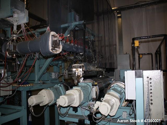 Used Barmag, PET Co-Extruder Sheeting Plant. Manufacturing 3 layer A-