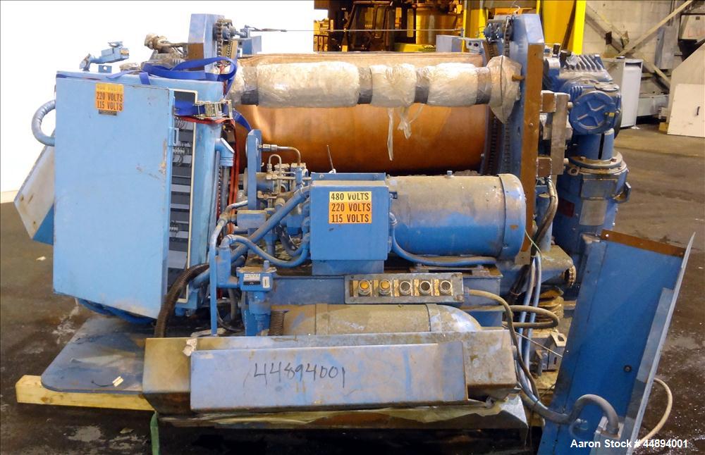 Used Egan Three Roll Horizontal Sheet Stack. (3) 42" wide x 18" diame