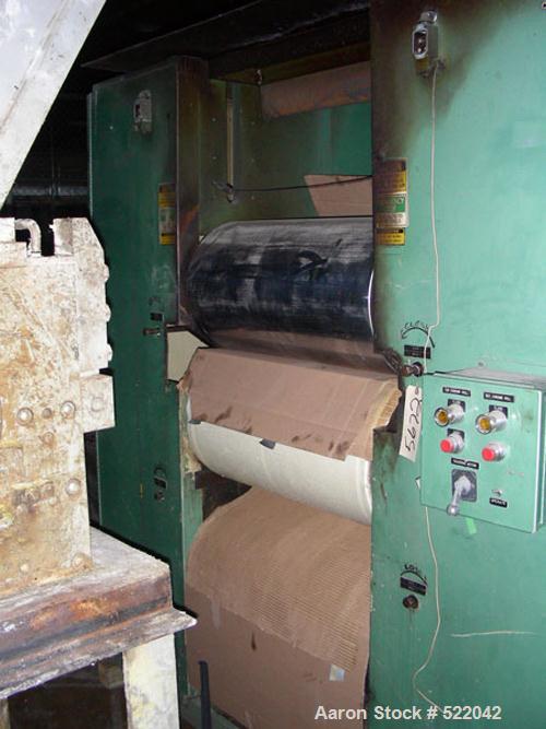 USED: Johnson 3 roll sheet stack. 16" diameter x 30" wide roll dimens