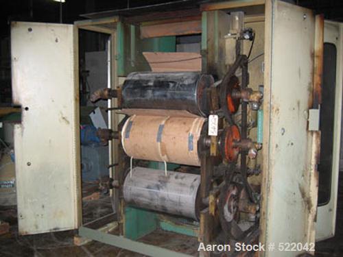 USED: Johnson 3 roll sheet stack. 16" diameter x 30" wide roll dimens