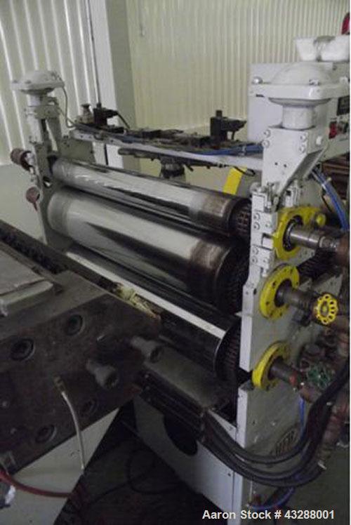 UsedMEAF Coextruder for film production. Three screw extruder with d