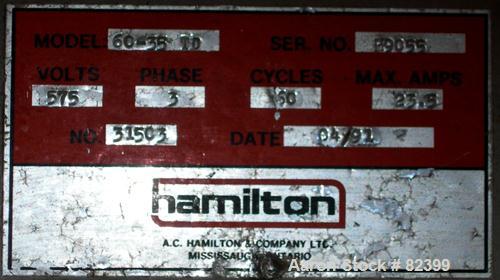 USED: Hamilton/Tria grinder, model 60-35TD. Approximately 12" diamete