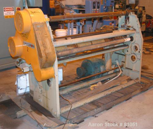 USED: Cameron slitter, model T554-8. 63" wide rolls. 5 hp motor.