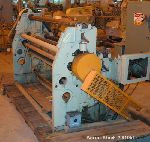 USED: Cameron slitter, model T554-8. 63" wide rolls. 5 hp motor.