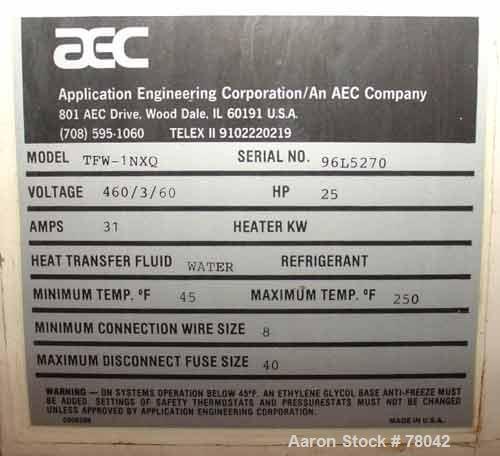 USED: AEC temperature controller, model TFW-INXQ. 25 hp, 3/60/460 vol