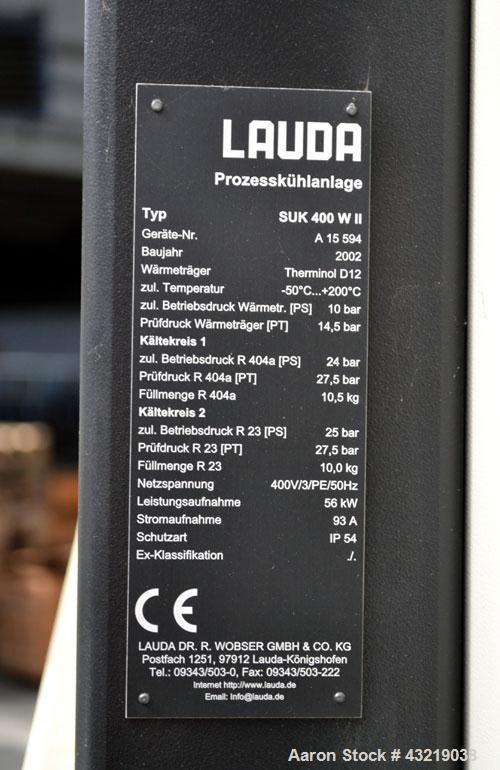 Used Lauda Temperature Unit, Type SR500. Built 2002.