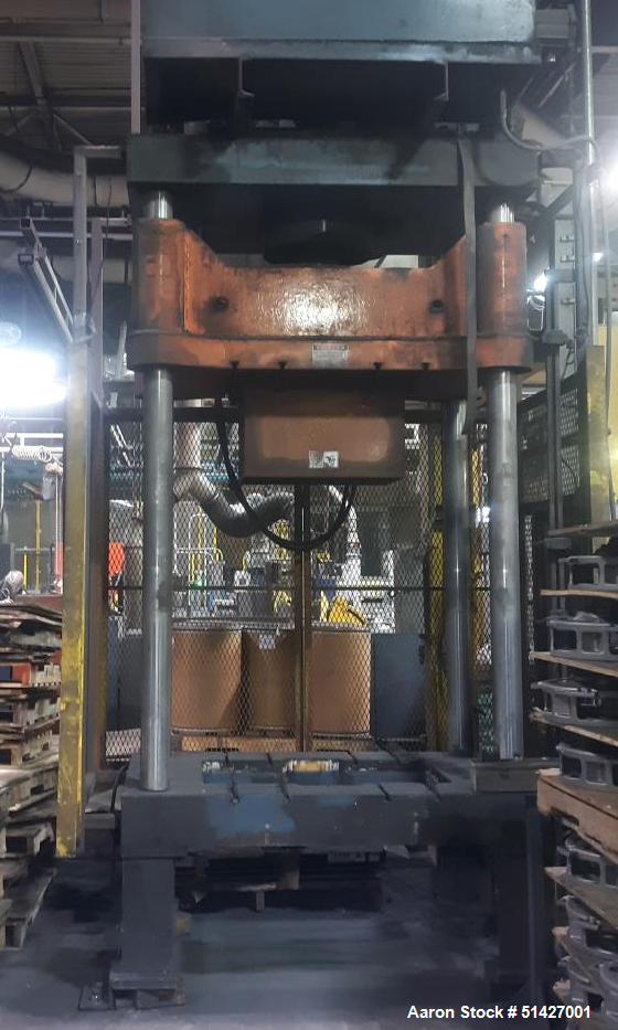 Used Griffin Trelleborg, Shuttle Type, Rated 80 Ton Trim Press. Compa