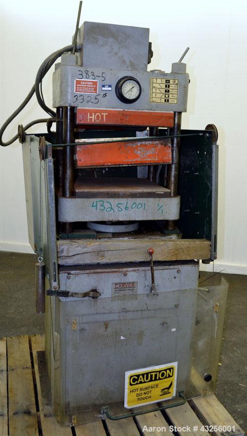 Used Carver Air Powered Up Acting Hydraulic Press, 60 Ton Capacity, M