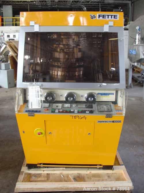 Used Fette Single Sided Tablet Press, Model Perfecta 1000, 33 Station