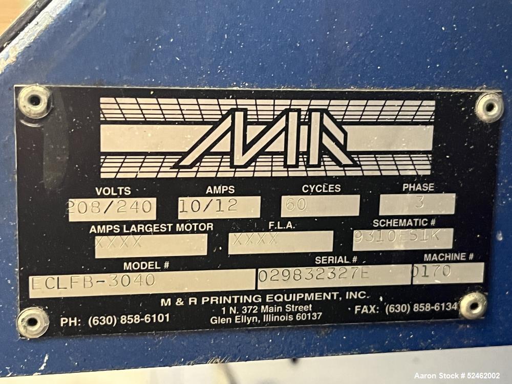 UsedM & R Eclipse Graphic Screen Printing System, Model # ECLFB-3040,