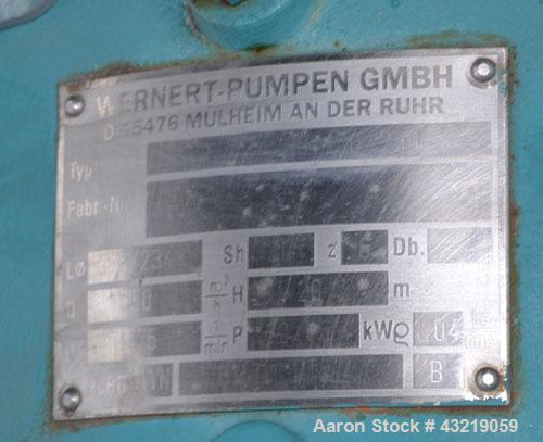 Used Wernert-Pumpen GMBH Centrifugal Pump, Model NEPO 200-150-250, Po