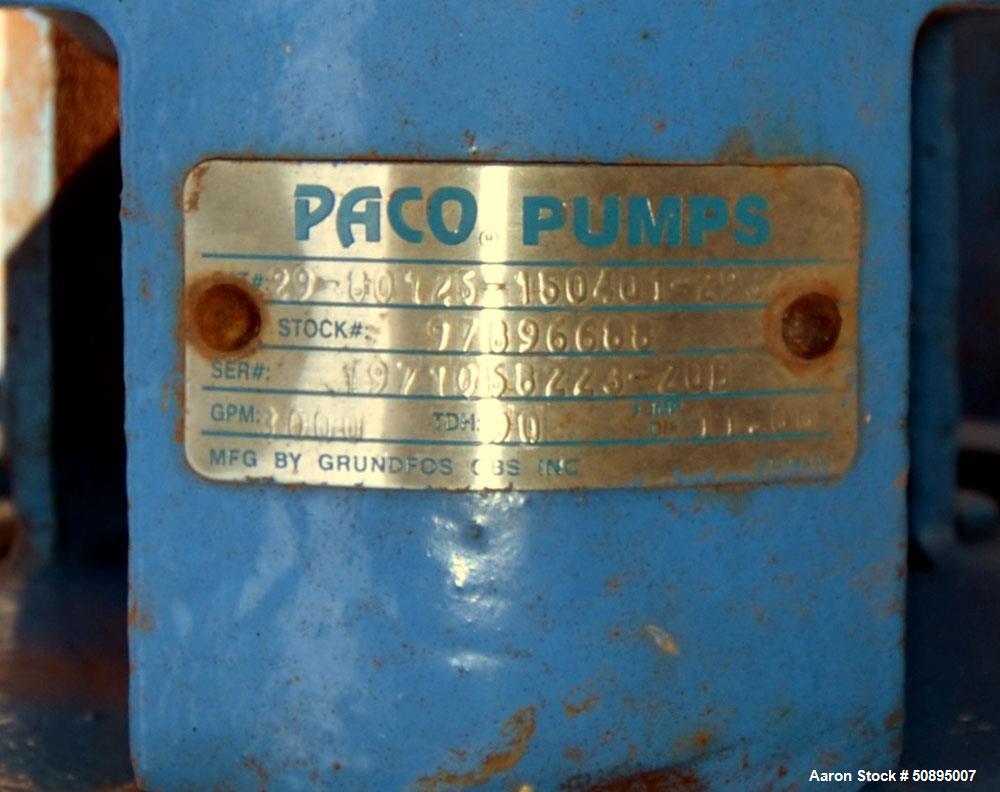 Used- Paco Horizontal Split Case Pump, Model 29-8