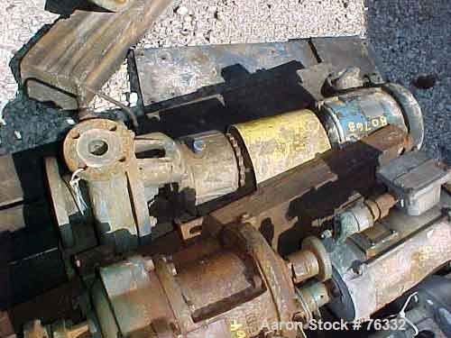 Used Durco Mark III Centrifugal Pump, Size 1.5 x 1 x 6, Carbon Steel.