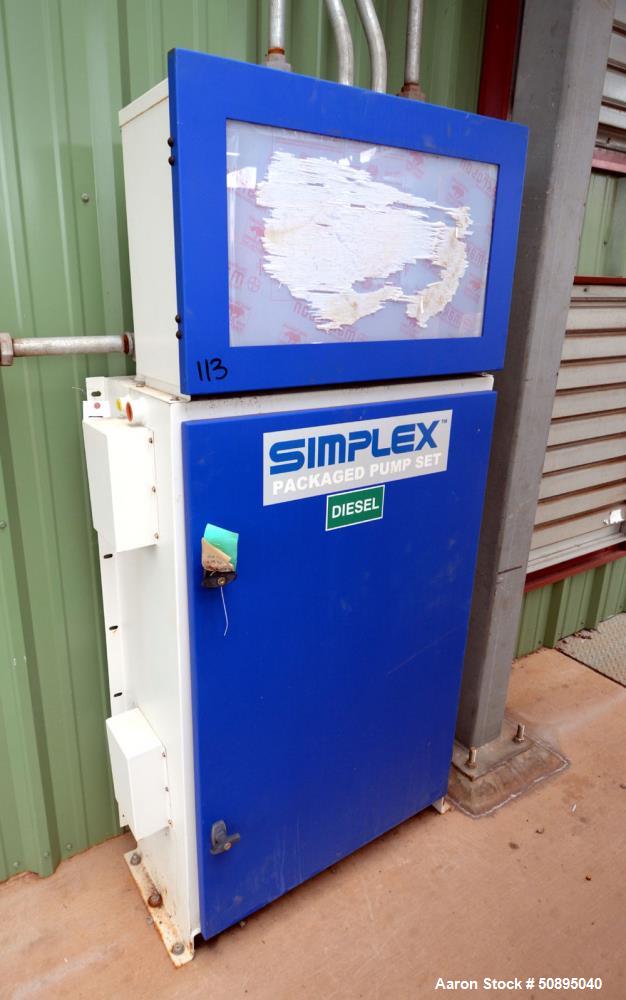 Used- Simplex Packaged Pump Set, Model SPS-25-ED,