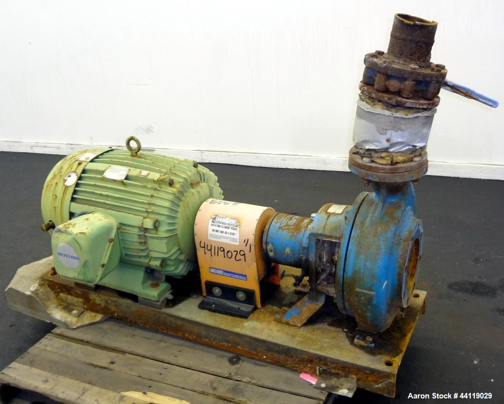 Used Worthington Centrifugal Pump, Size 6X4X13, Model D 1011, Carbon