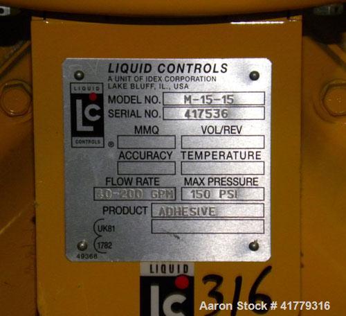 Used Liquid Controls Group Positive Displacement Meter, Model M-15-15