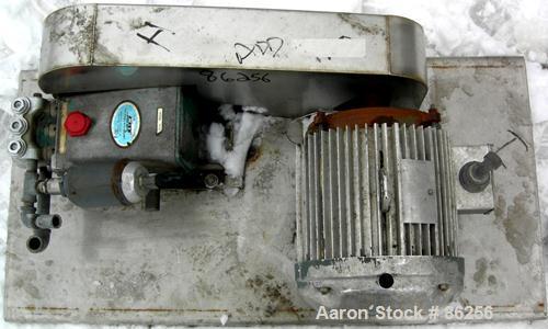 USED- Cat Triplex Piston Pump, Model 1050, 316 Stainless Steel. Appro